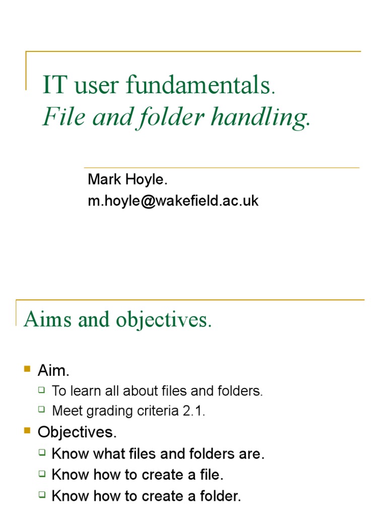 Files and Folders 01.11 | PDF | Art | Computers
