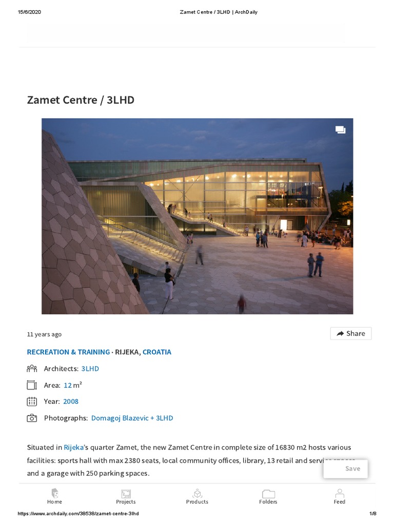 Zamet Centre - 3LHD - ArchDaily | PDF | Architectural Design | Architecture