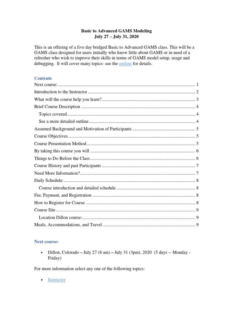 Basic To Advanced GAMS Modeling2020-Compressed | PDF | Personal ...