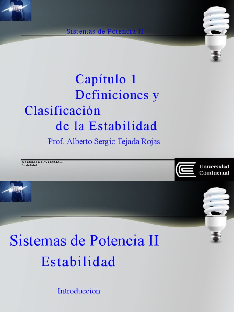 Estabilidad Definición y Clasificación 1 y 2 | PDF | Generador ...