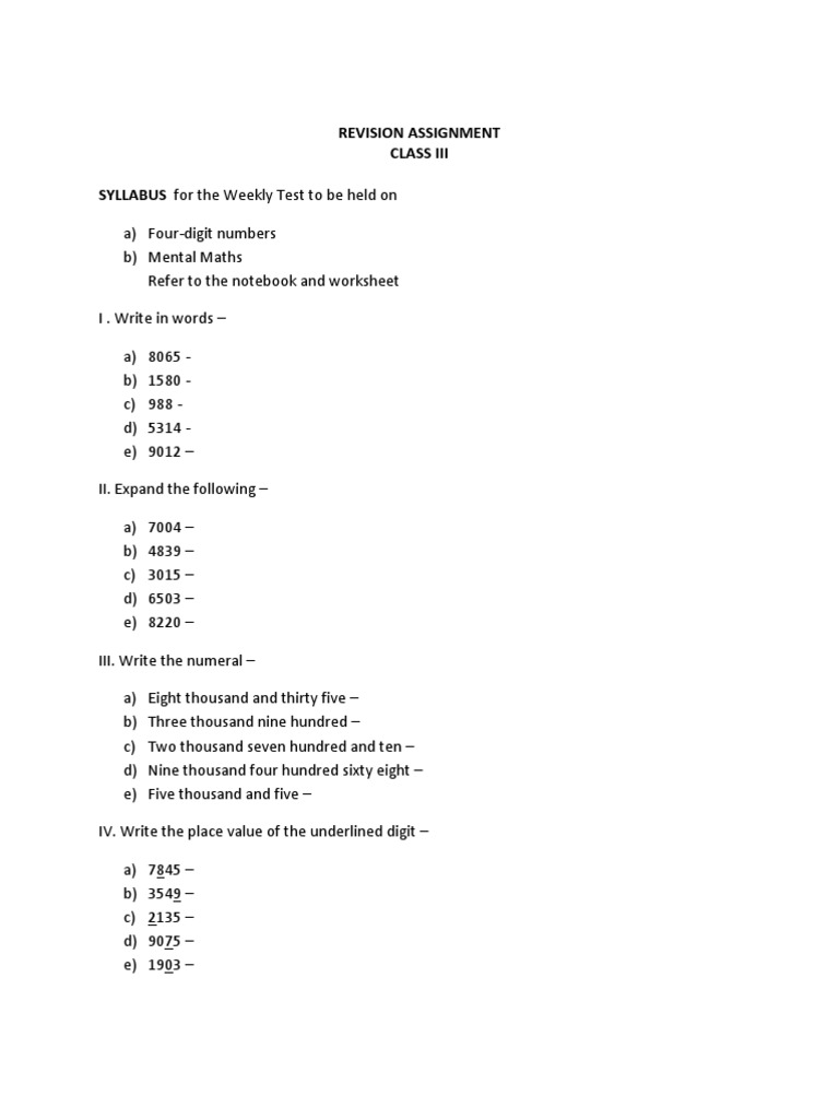 CBSE Class 3 All Subjects Practice Worksheet | PDF | Mathematical ...