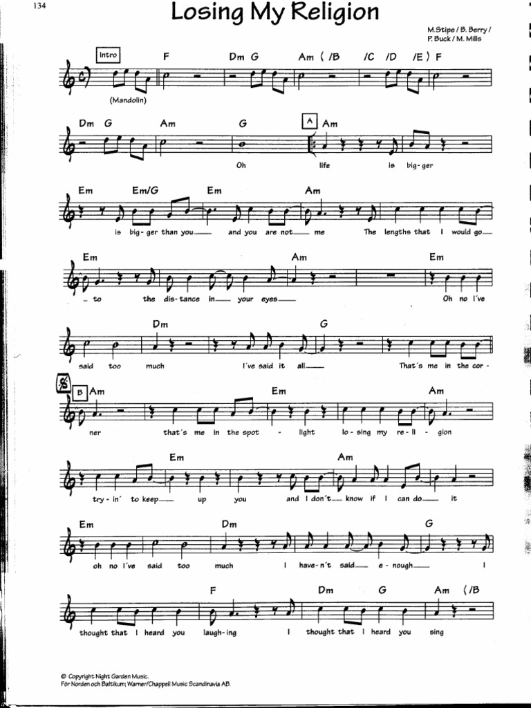 Losing My Religion | PDF