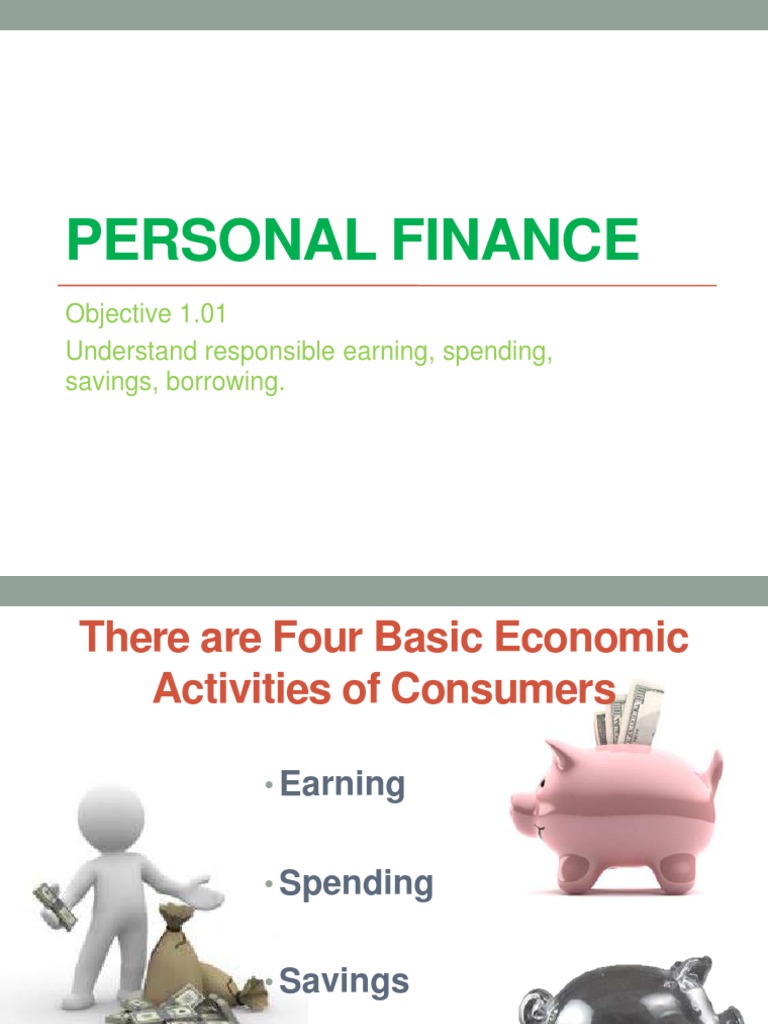 Personal Finance: Objective 1.01 Understand Responsible Earning ...