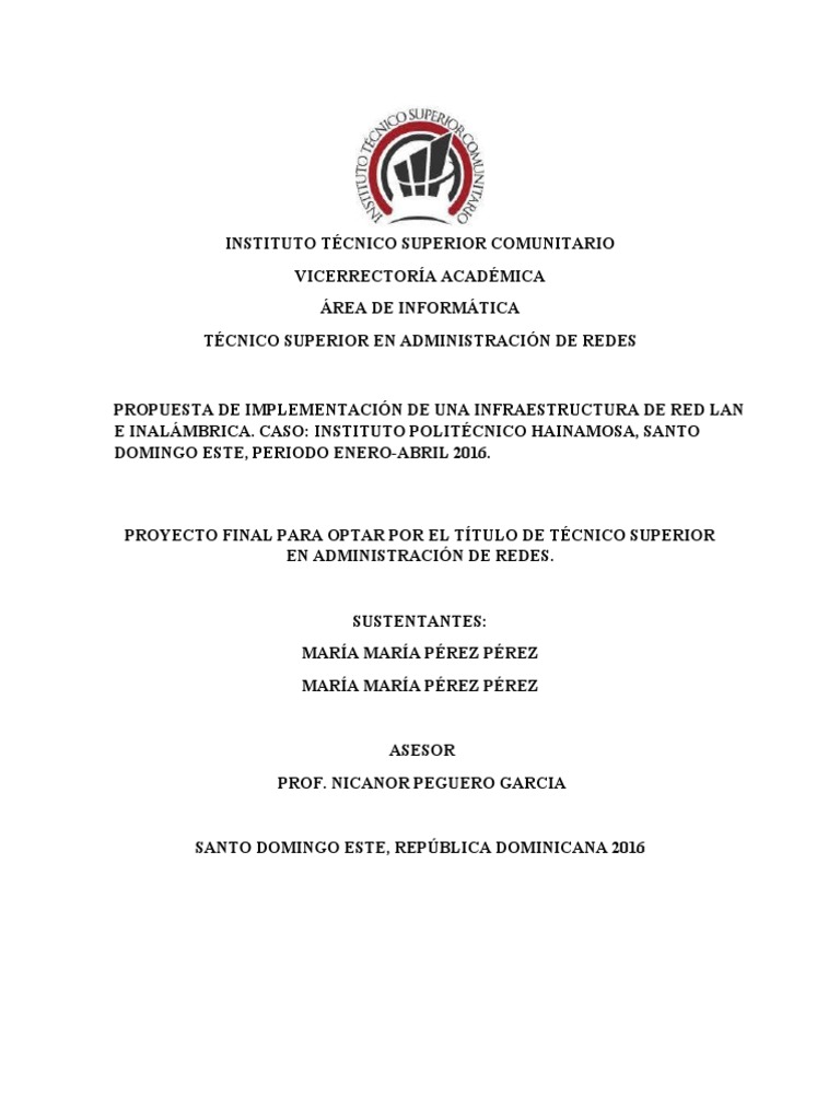 Portada y Contraportada Itsc | PDF | Tecnología