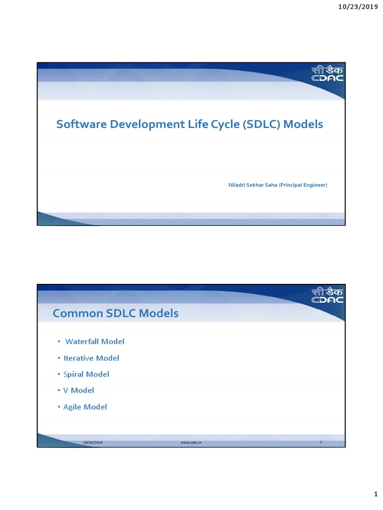SDLC - Models | PDF | Agile Software Development | Software Testing