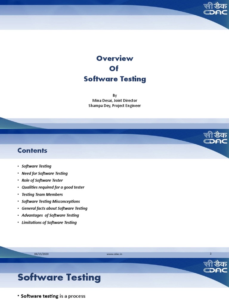 Overview of Software Testing | PDF | Software Testing | Software Bug