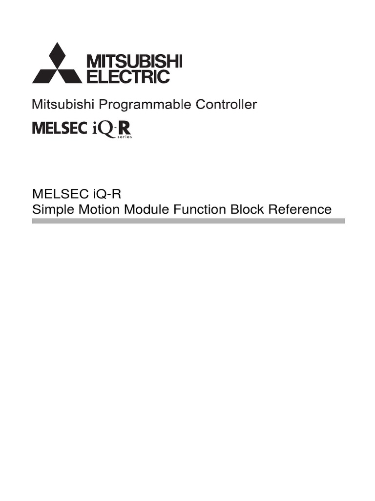 MELSEC iQ-R Simple Motion Module Function Block Reference PDF | PDF | Acceleration | Control System