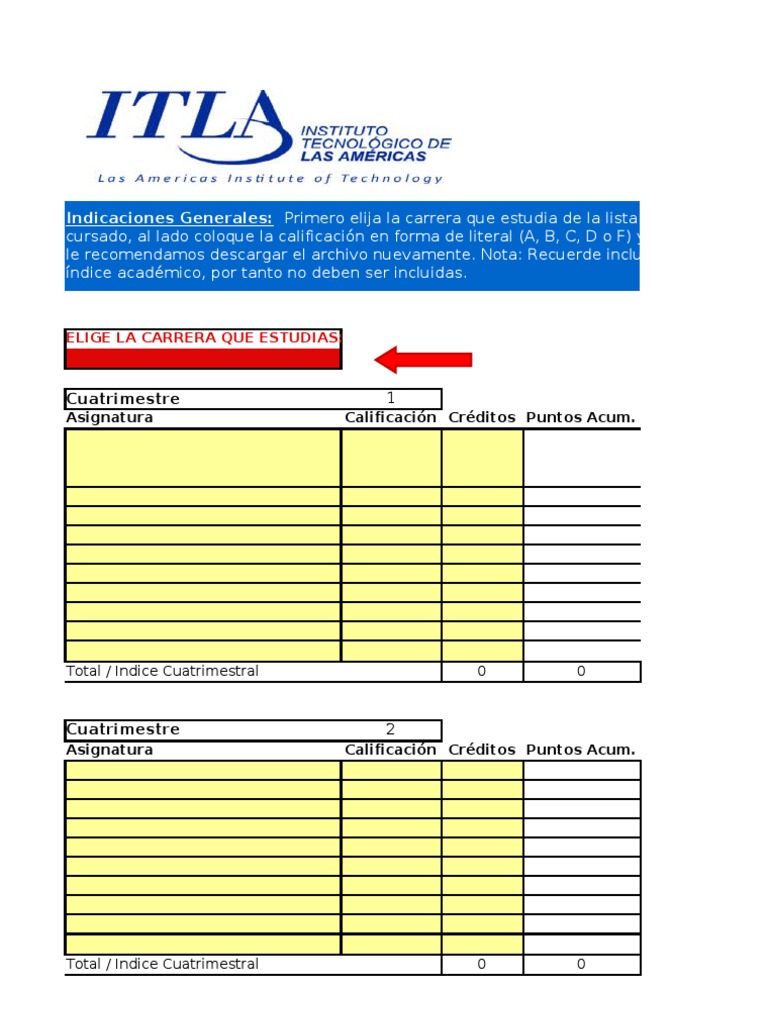 ITLA-Consulta Calculo de Indice | PDF