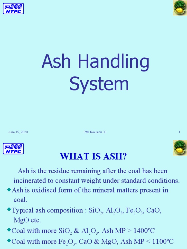 Ash Handling System | PDF | Fly Ash | Chemistry