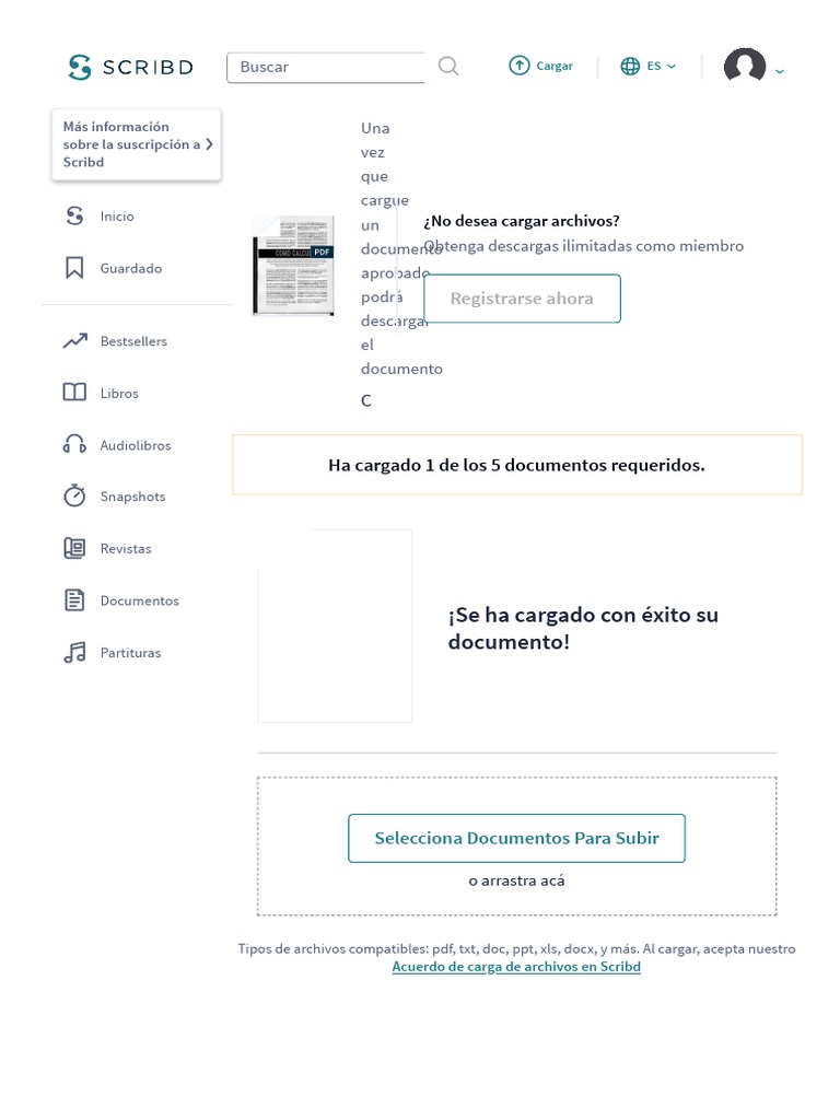 Suba Un Documento - Scribdb | PDF | Scribd | Obras intelectuales