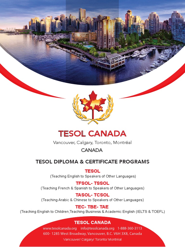 TESOL Canada 2020 Brochure | PDF | English As A Second Or Foreign ...