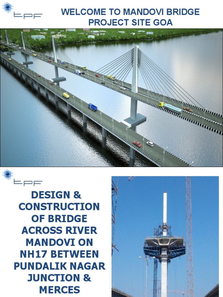 Welcome To Mandovi Bridge Project Site Goa | PDF | Deep Foundation ...