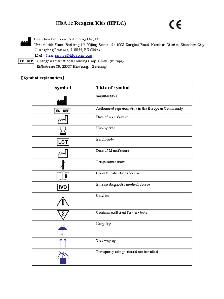 HbA1c Reageant Kits | PDF | Glycated Hemoglobin | Reference Range