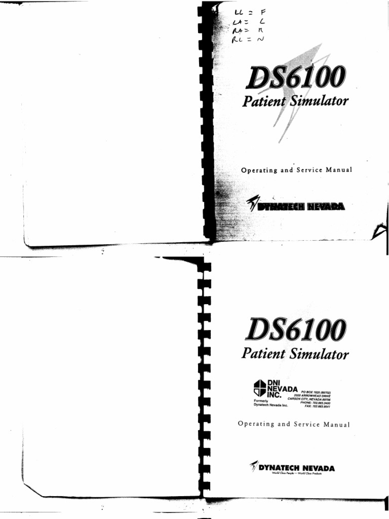 Dynatech DS-6100 Patient Simulator - User Manual | PDF