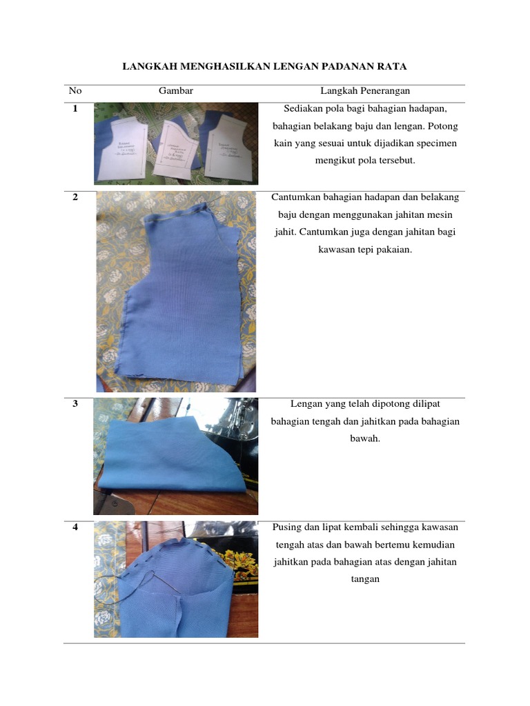 Langkah Menghasilkan Lengan Padanan Rata PDF | PDF