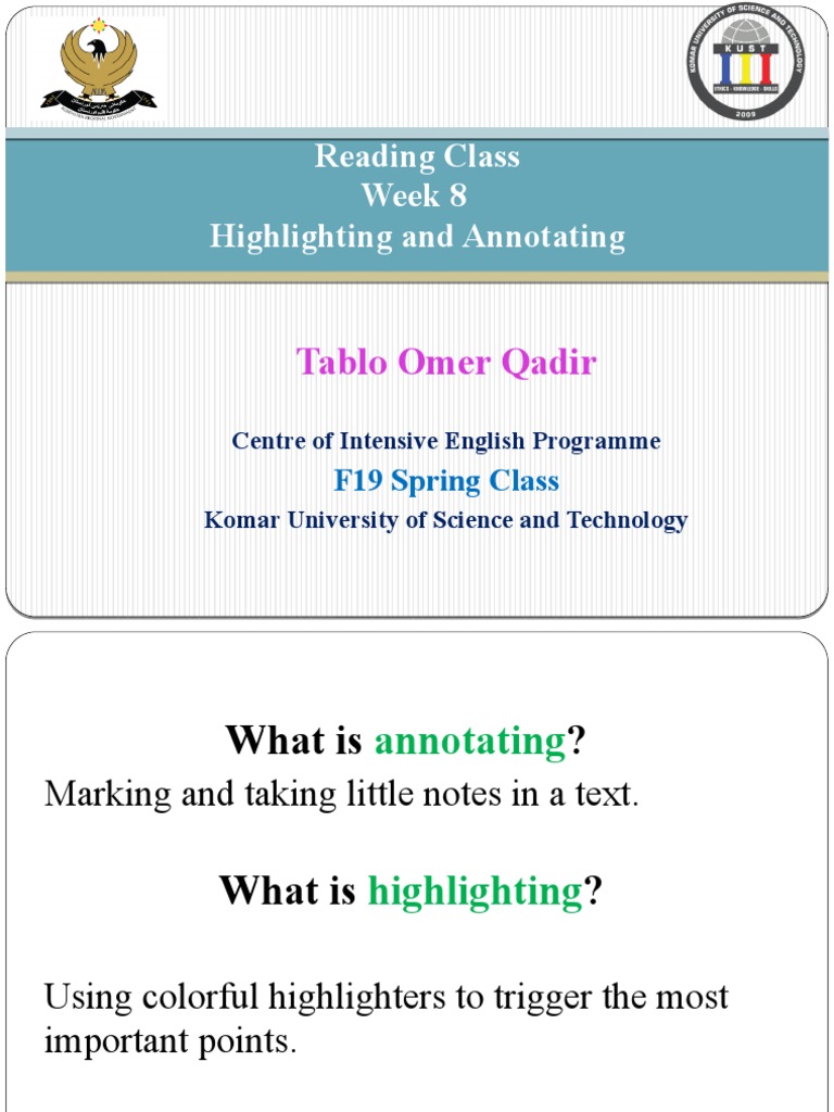 Highlighting and Annotating Techniques | PDF