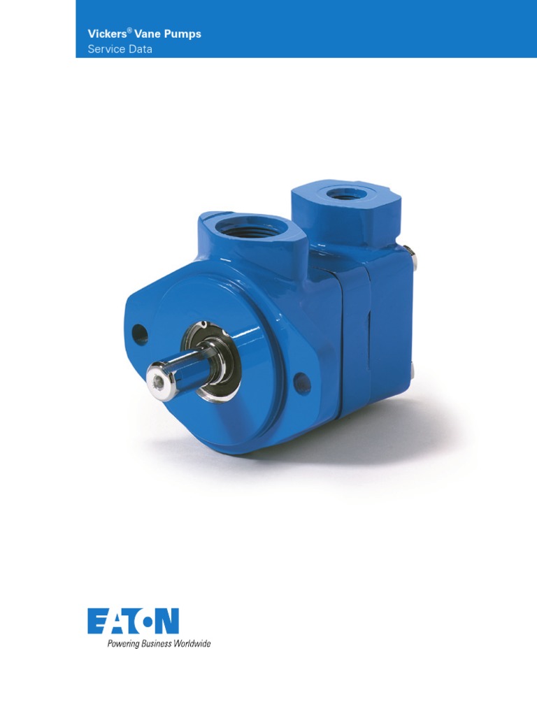 Service Data: Vickers Vane Pumps | PDF | Valve | Pump