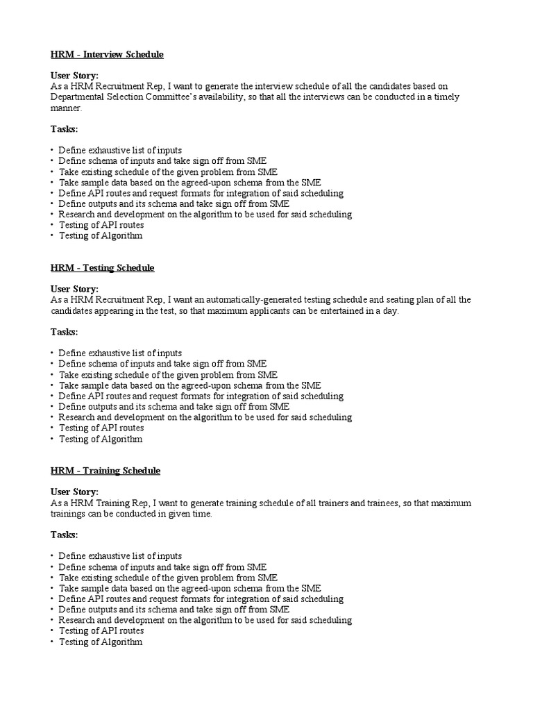 User Stories and Tasks | PDF | Application Programming Interface | Databases