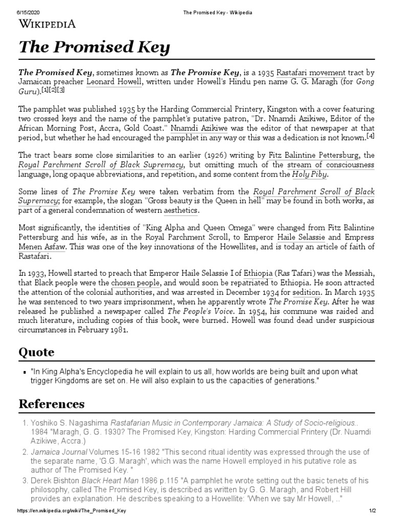 The Promised Key - Wikipedia | PDF | Abrahamic Religions