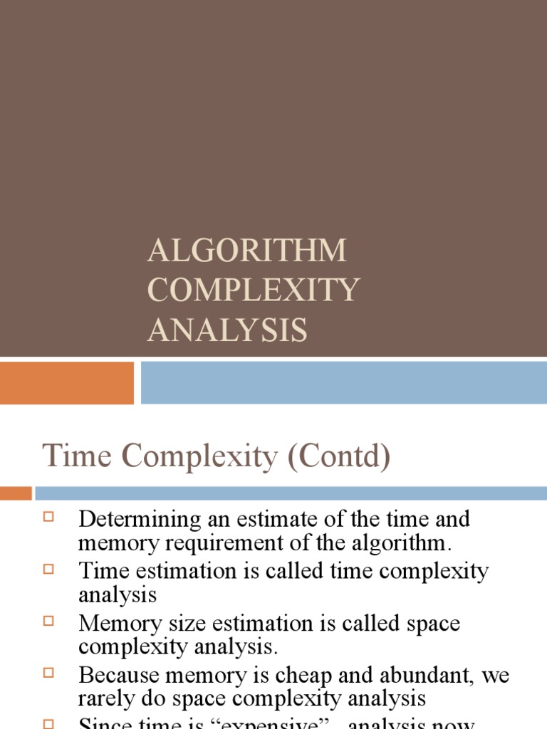 Algorithm Complexity Analysis Pdf Time Complexity Computer Science