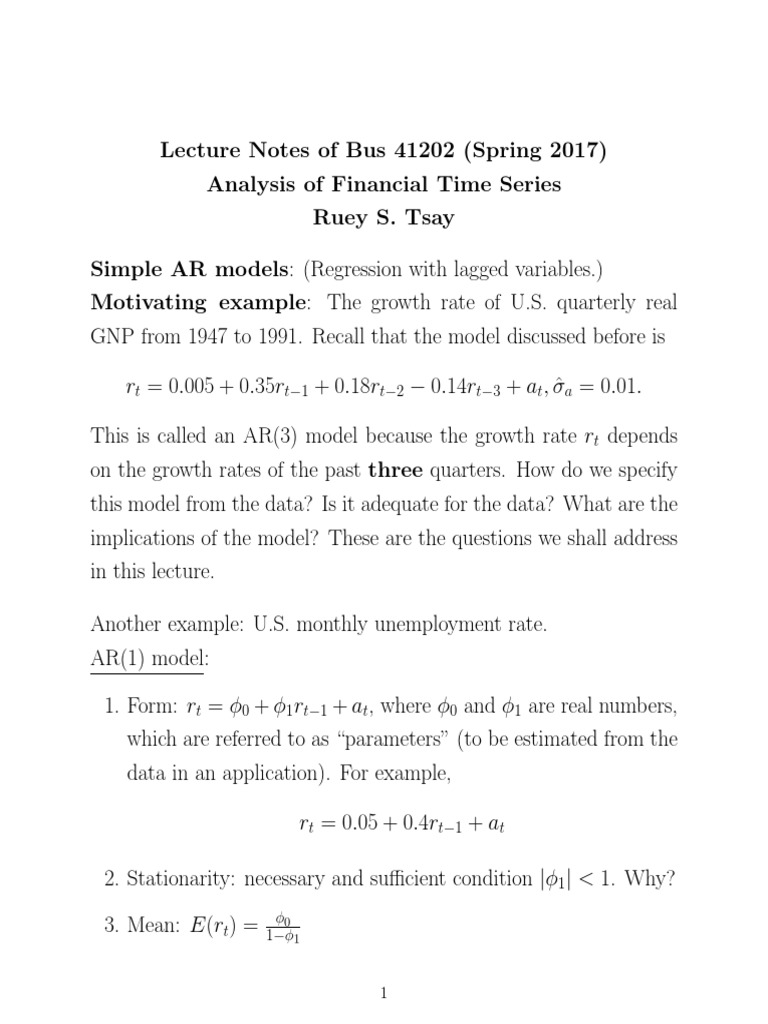 Lec2 17 | PDF | Autoregressive Model | Stationary Process