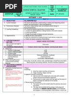 Sewing Tools and Equipment Lesson Plan | PDF | Scissors | Sewing