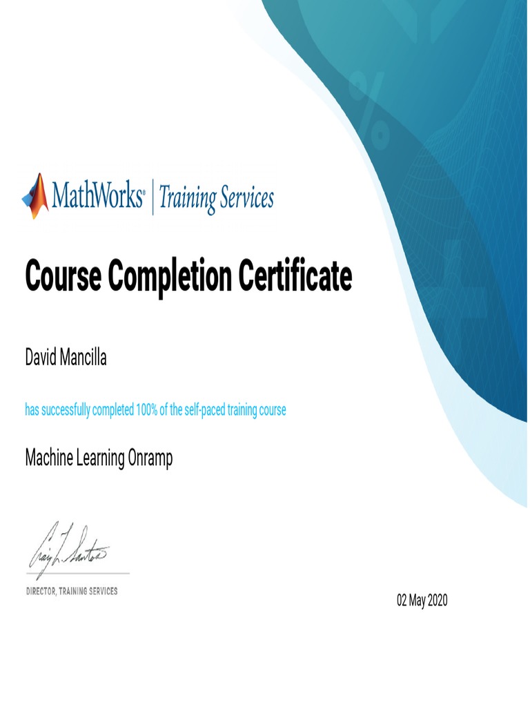Machine Learning On Ramp Certificate | PDF