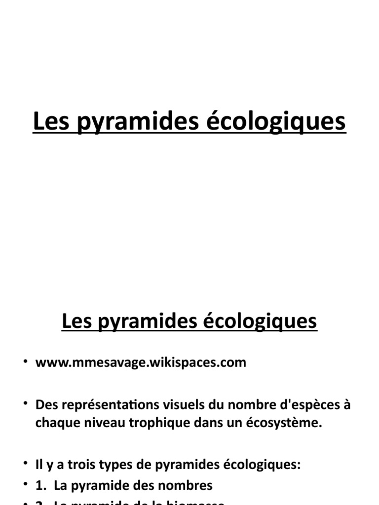 Lespyramidescologiques | PDF | Biomasse | Réseau trophique