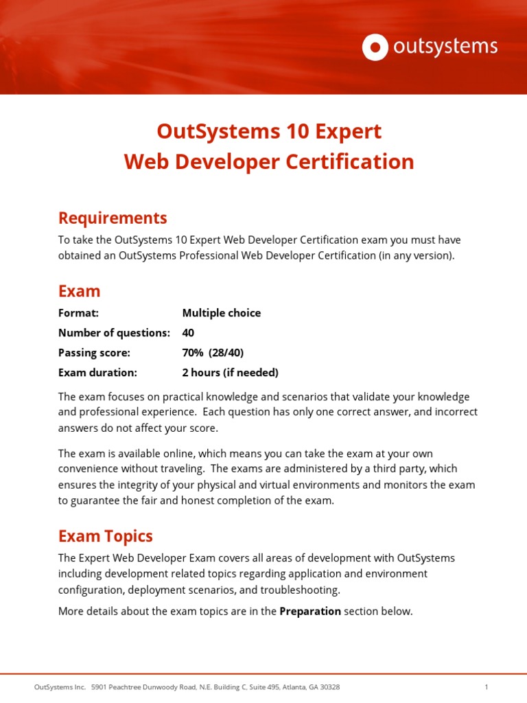OutSystems 10 Expert Certification Guide | PDF | Test (Assessment ...