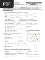 Math 9-1st Quarter Final Exam With TOS and Answer Key | PDF | Quadratic ...