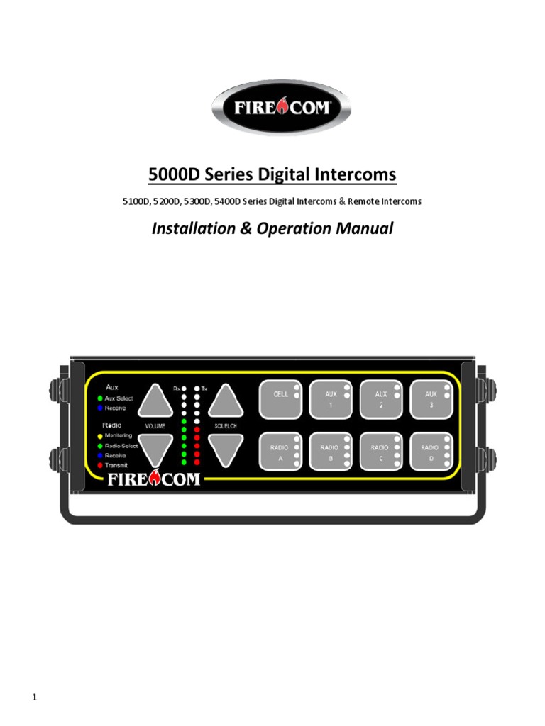 Firecom 5000d Digital Intercom User Manual | PDF | Electrical Connector ...