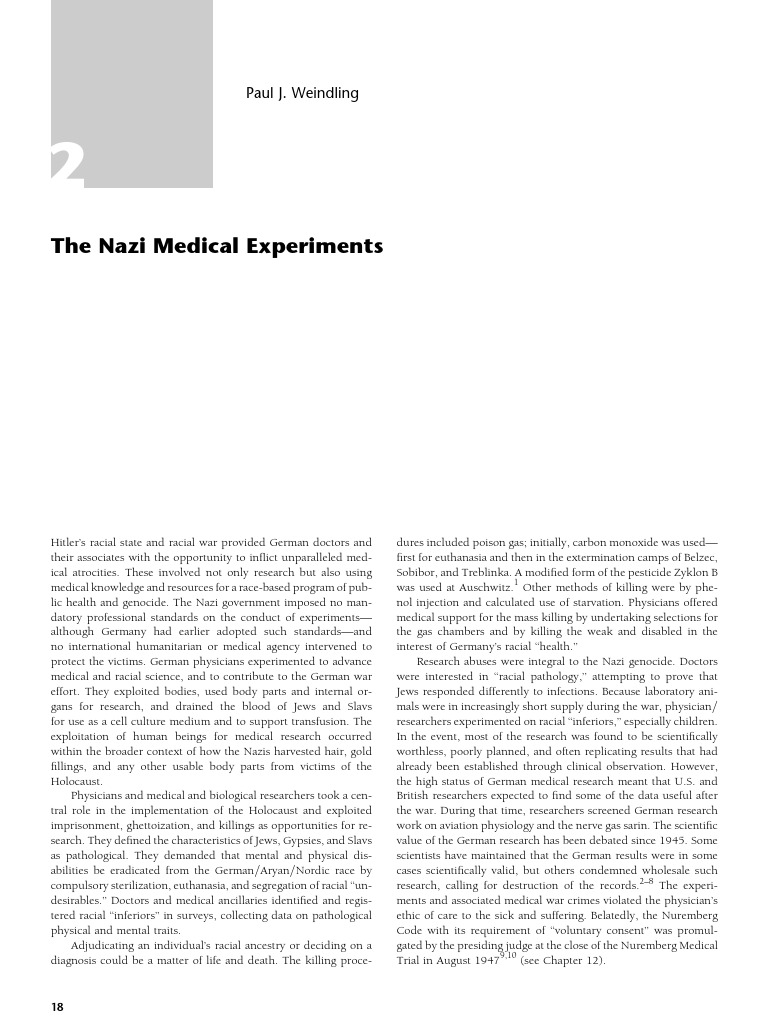 Nazi Atrocities in Medical Research | PDF | Nazi Germany | Auschwitz ...