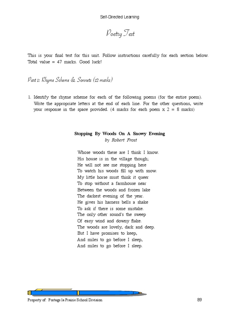 Final Poetry Activity | PDF | Poetry