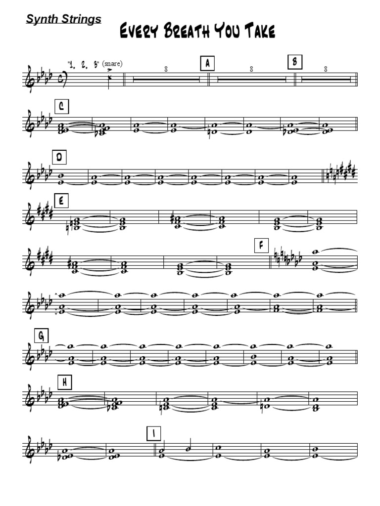 02 Every Breath You Take - Synth Strings | PDF