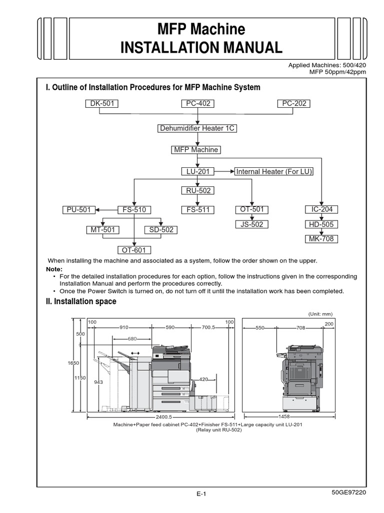I. Outline of Installation Procedures For MFP Machine System | PDF | Ip ...