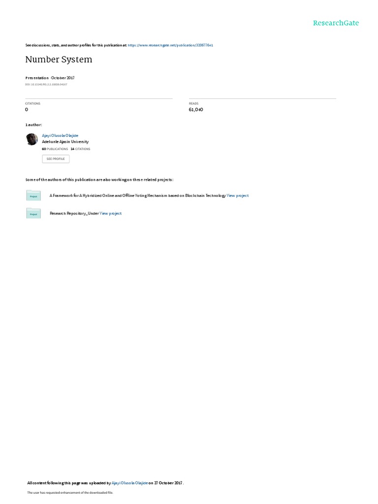 Number System: October 2017 | PDF | Theory Of Computation | Computer ...
