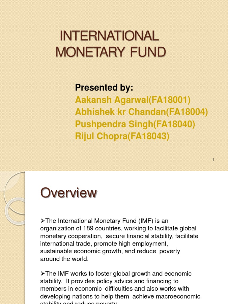 International Monetry Fund | PDF | International Monetary Fund ...