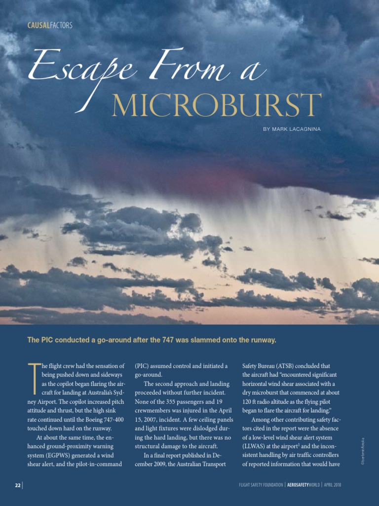 Escape From Microburst | PDF | Airport | Wound