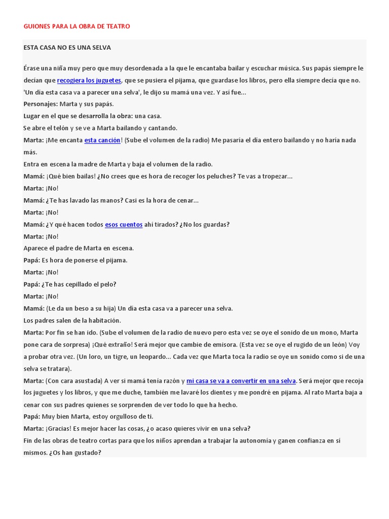 GUION PARA TEATRO LyL DEL 15 AL 19 JUNIO. | PDF | Arte | Poesía