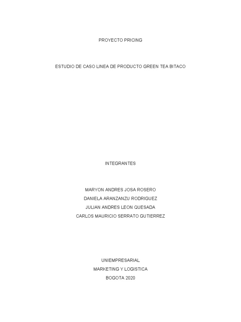 Bitaco | PDF | Té | Gestión de la relación con el cliente