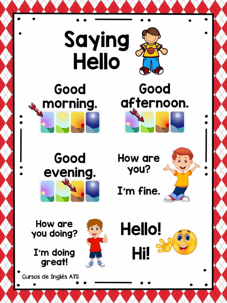 Saying Hello and Goodbye Cheat Sheet PDF | PDF