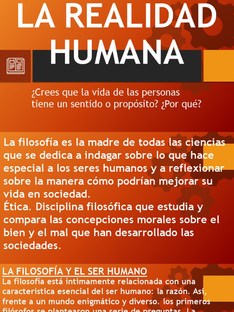 3ro LA REALIDAD HUMANA | PDF | Conocimiento | Homo Sapiens