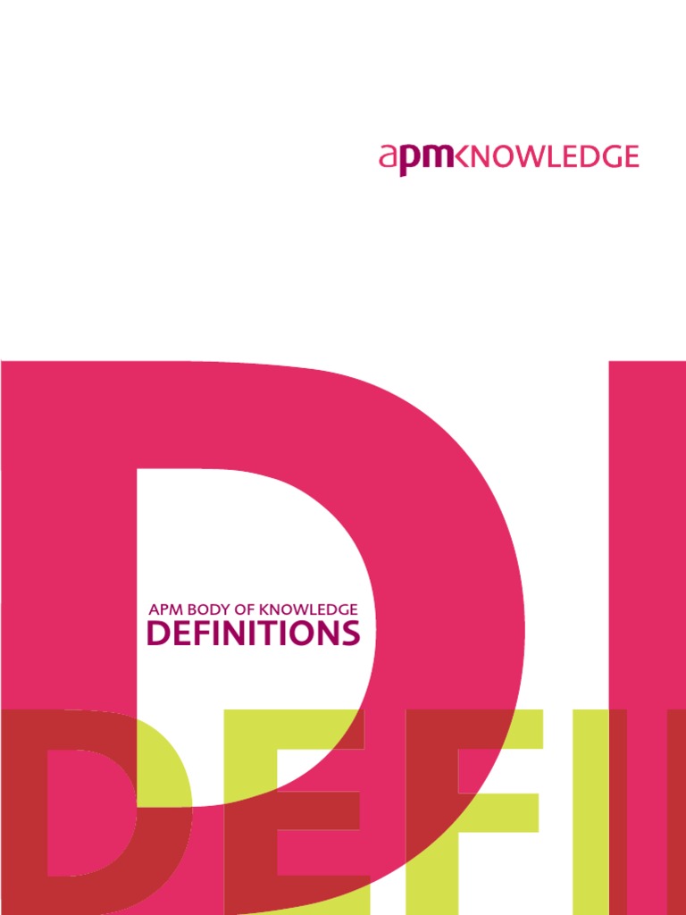 Definitions: Apm Body of Knowledge | PDF | Product Lifecycle | Project ...