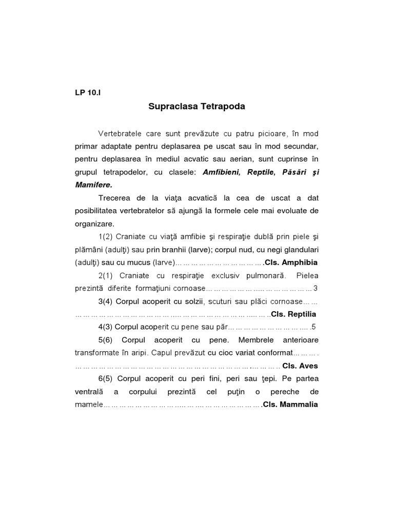 L10 - I - Tetrapoda-1 PDF | PDF