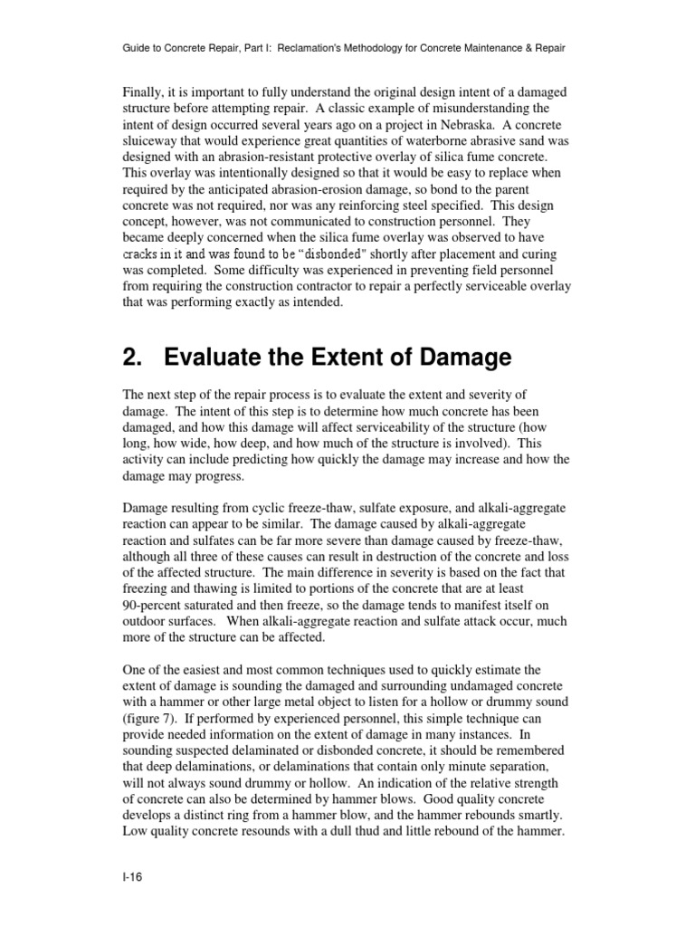 Evaluate The Extent of Damage | PDF | Concrete | Building Engineering