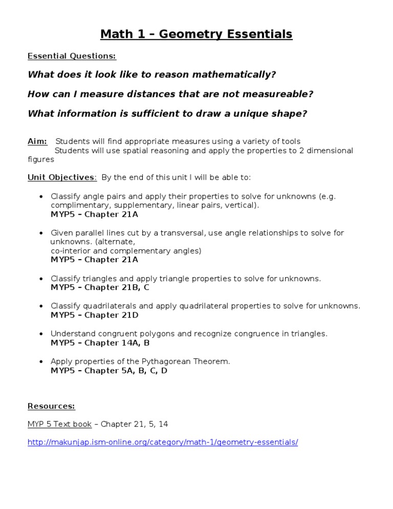 Geometry Essentials | PDF