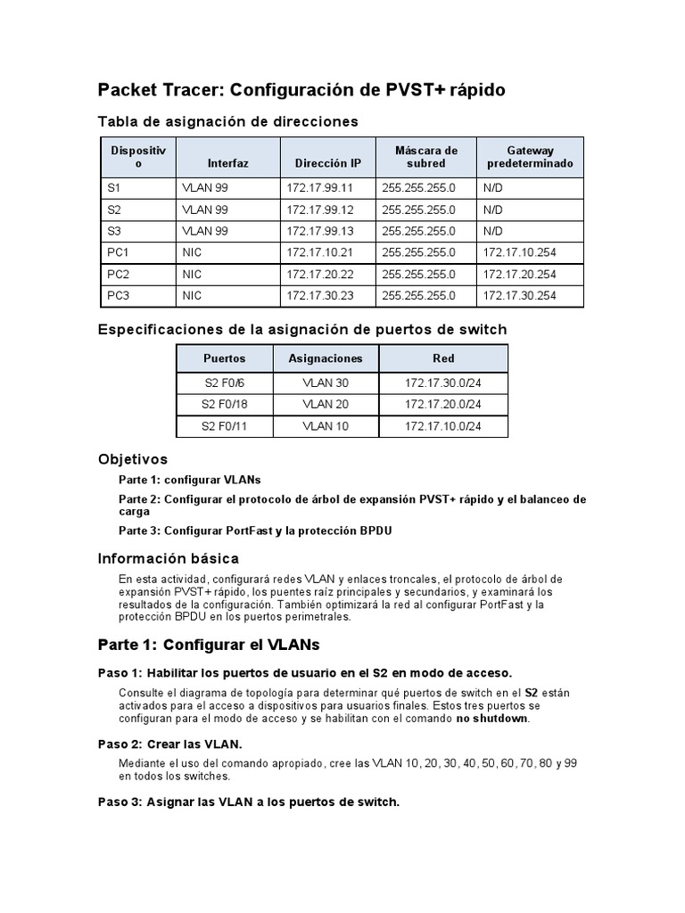 PT1d - 2.3.2.2 - Configuring Rapid PVST+ | PDF | Red de arquitectura ...
