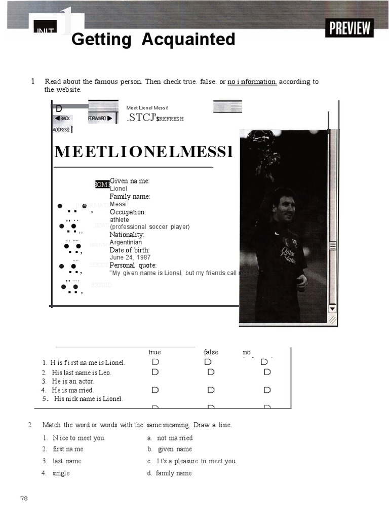 Workbook Unit 1-2 | PDF