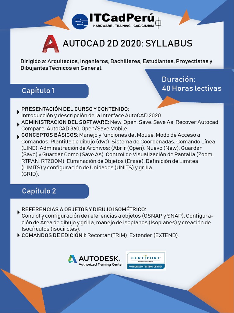 SYLLABUS Autocad 2D 2020 | PDF | Equipo de oficina | Tecnología de medios