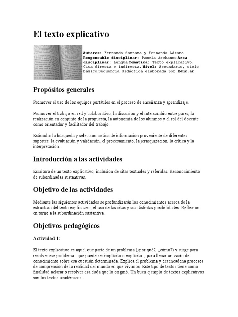 El Texto Explicativo de Didactica | PDF | Science | Ciencia y Tecnología